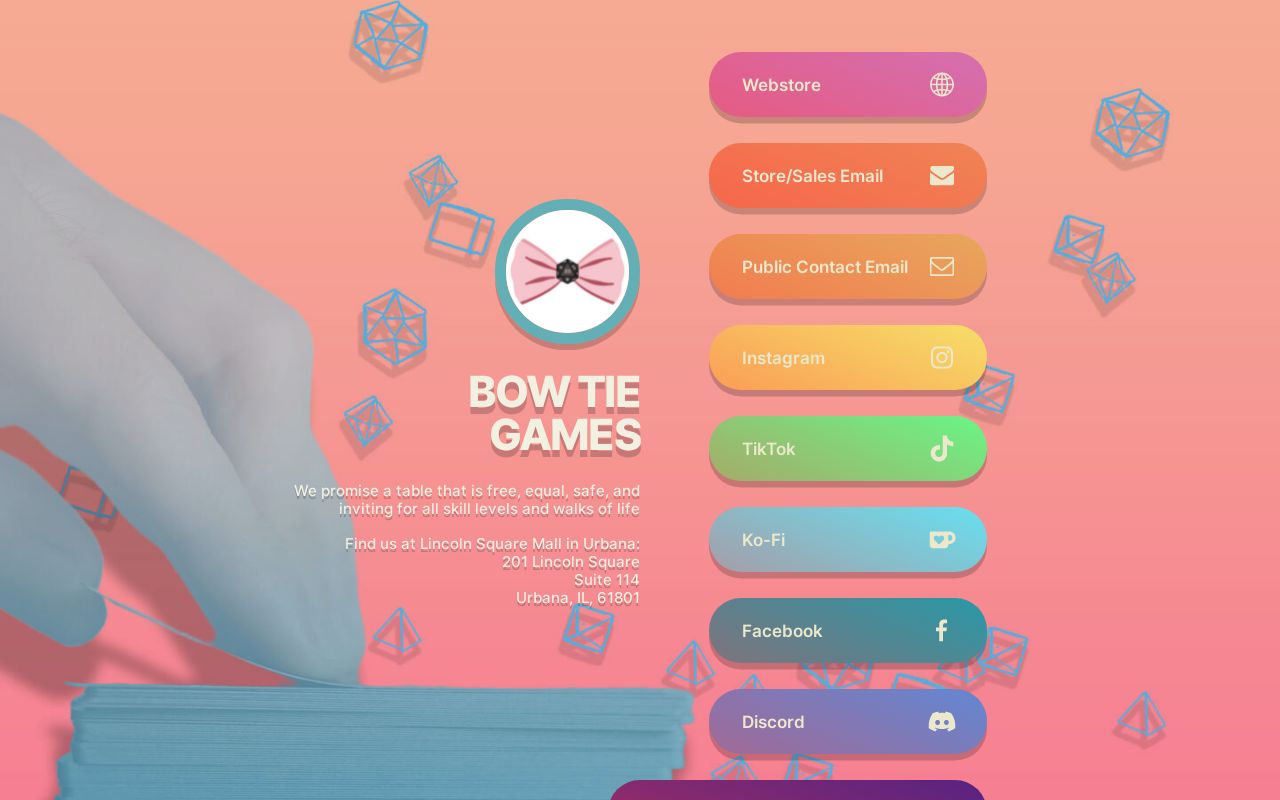 Bow Tie Games - Carrd